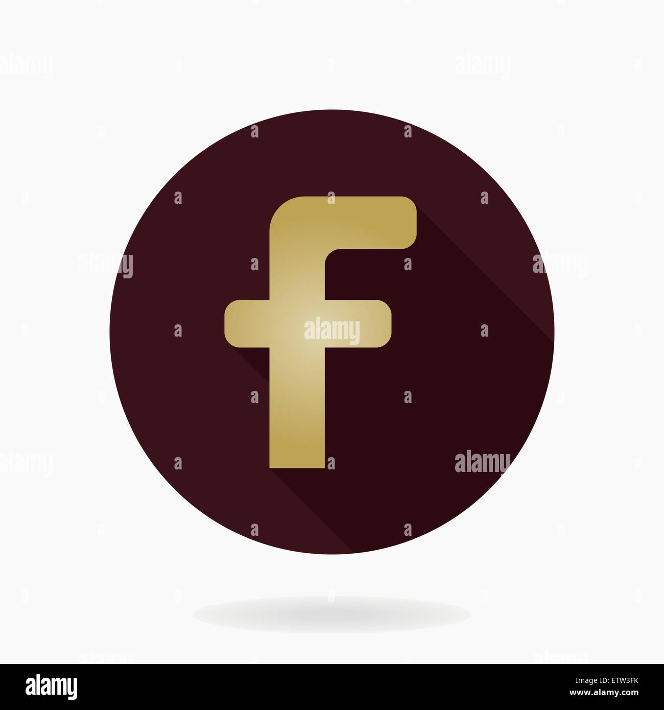 Fine Vector Flat Icon With Letter F Stock Vector Image & Art - Alamy
