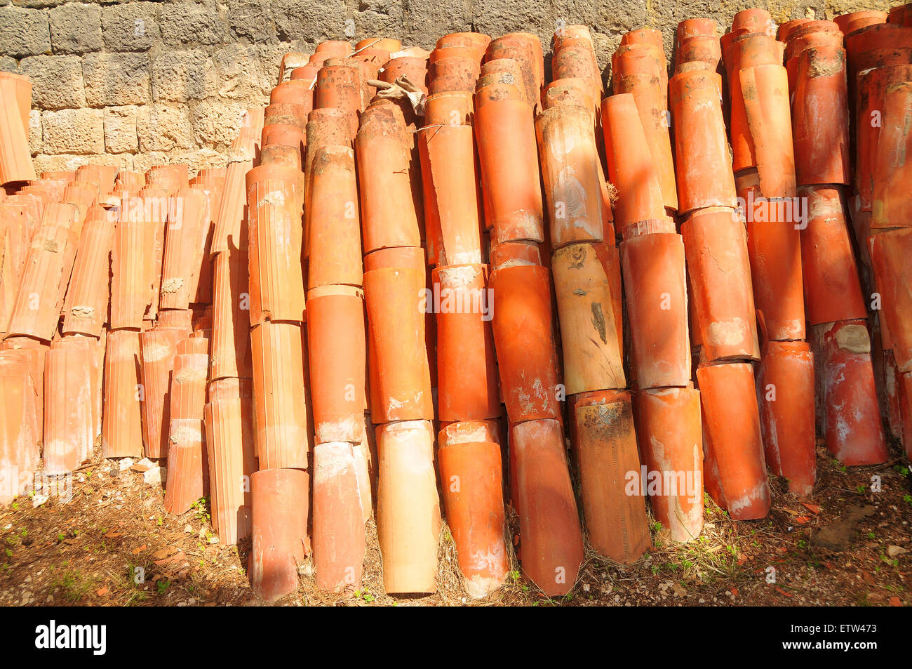 Clay roof tiles are common in the seaside towns of the Mediterranean ...