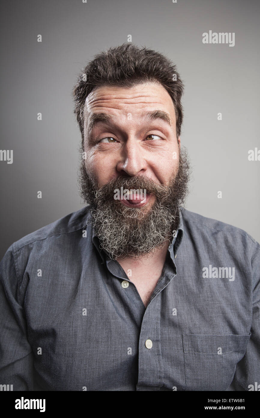 Portrait cross eyed man dark hair hi-res stock photography and images ...