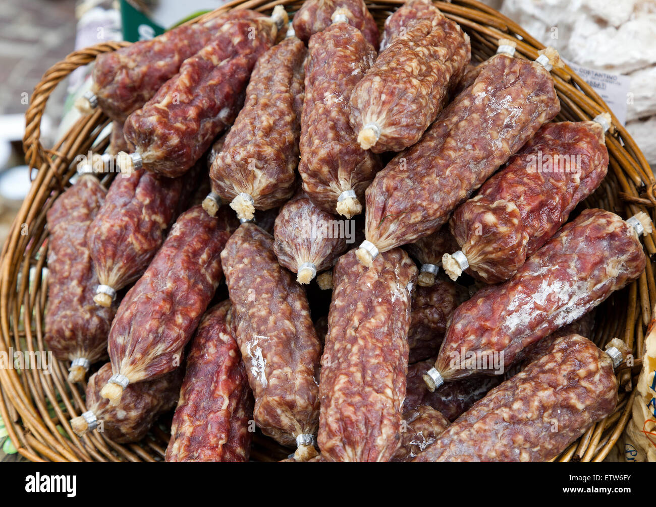 typical italian handmade organic cold cuts Stock Photo - Alamy