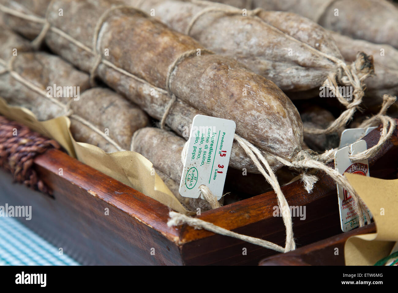 Typical italian salami hi-res stock photography and images - Alamy