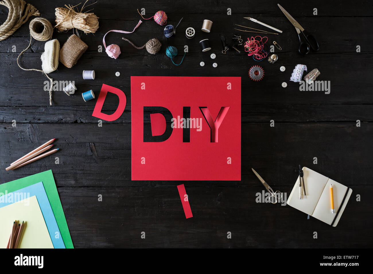 Coloured pencil on cardboard hi-res stock photography and images - Alamy