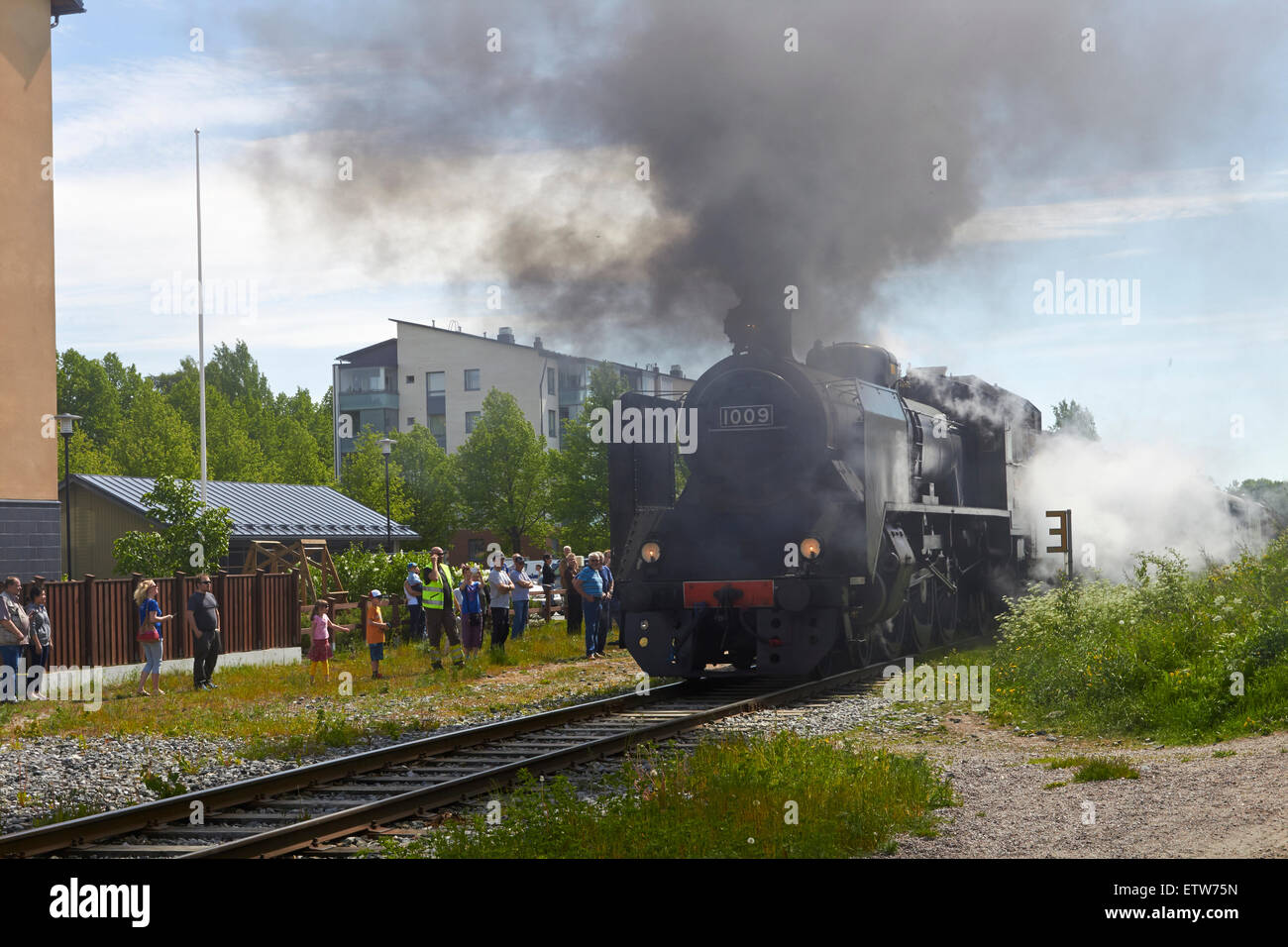 Finnish Hr1-class "Ukko-Pekka" steam engine locomotive 1009 ...