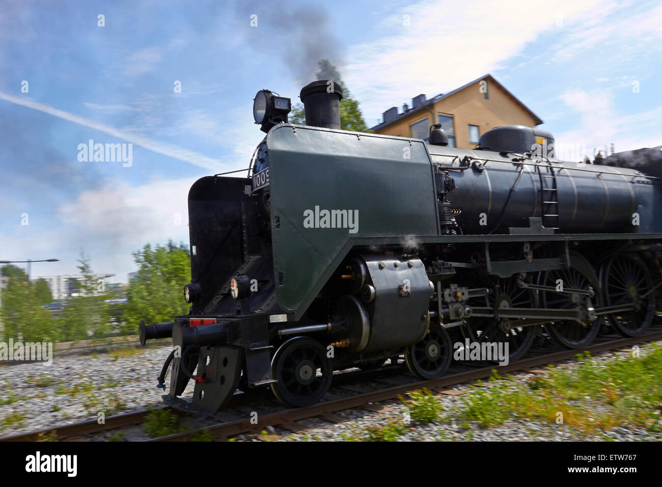 Finnish Hr1-class "Ukko-Pekka" steam engine locomotive 1009 ...