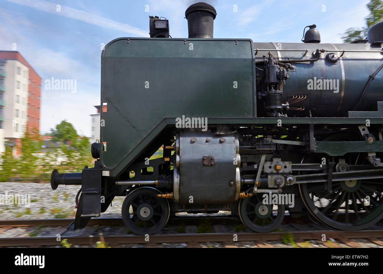Finnish Hr1-class "Ukko-Pekka" steam engine locomotive 1009 ...