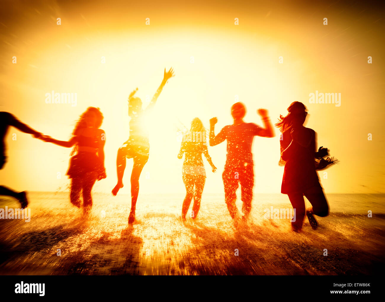 Friendship Freedom Beach Summer Holiday Concept Stock Photo - Alamy