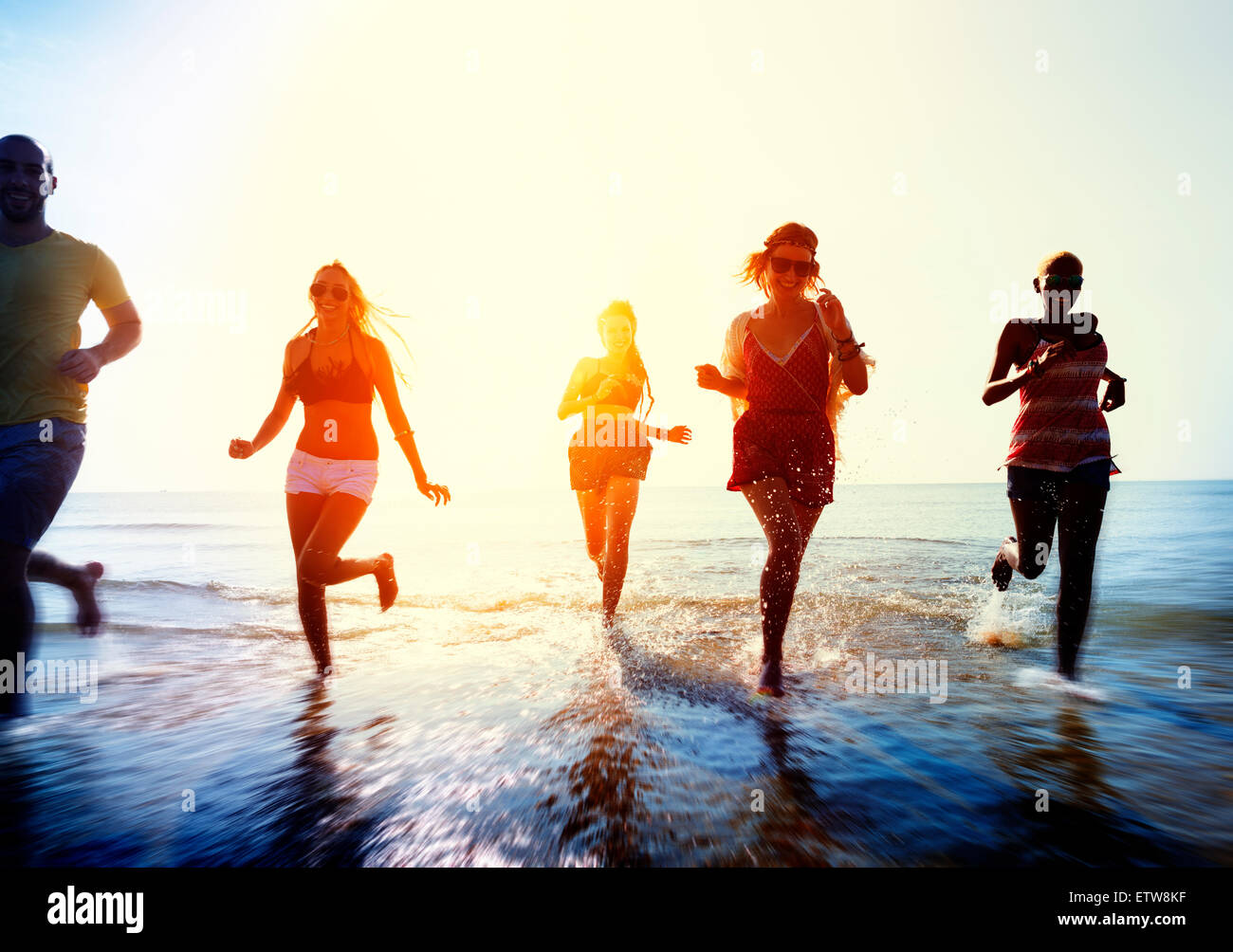 Friendship Freedom Beach Summer Holiday Concept Stock Photo - Alamy