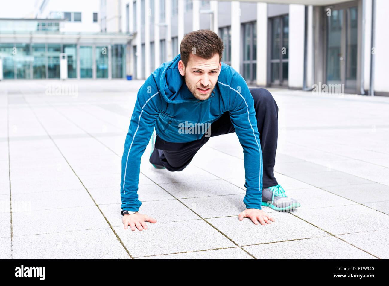 Germany, Magdeburg, young man exercising Stock Photo - Alamy