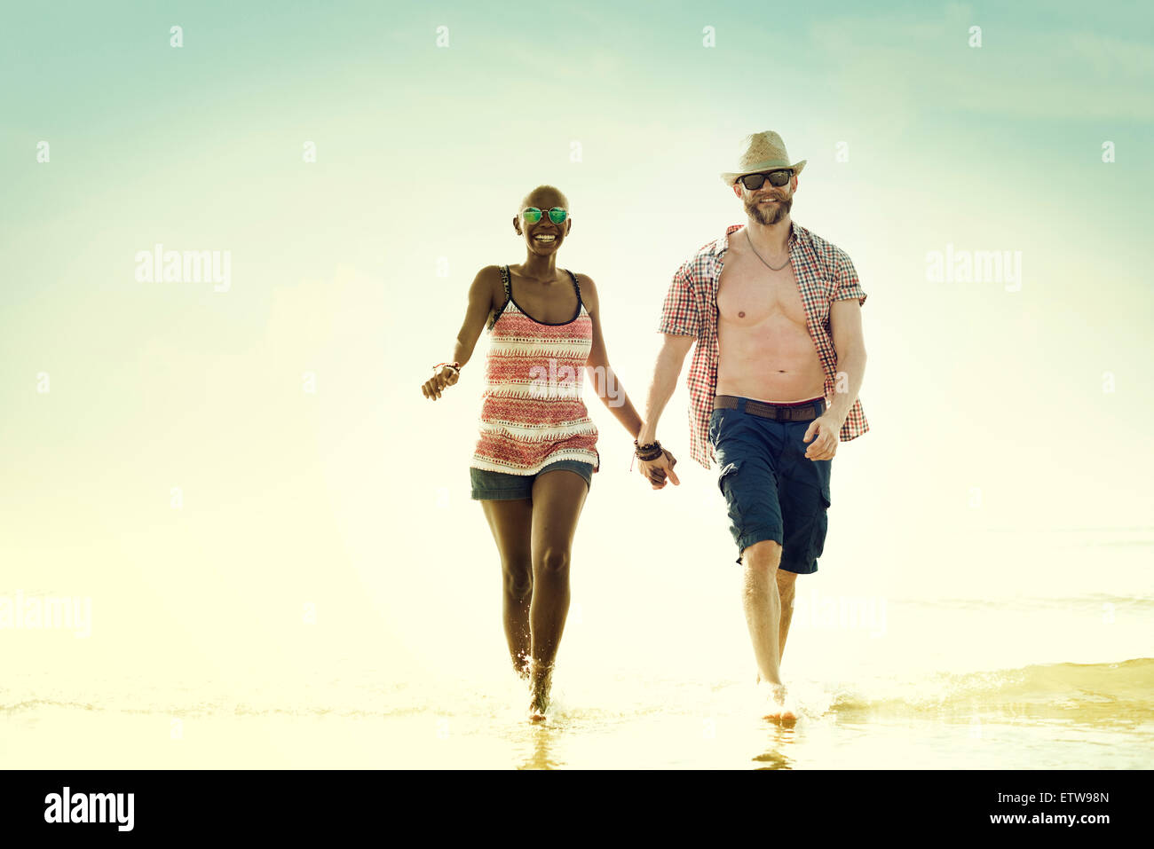Sweet Beach Summer Holiday Couple Love Concept Stock Photo - Alamy