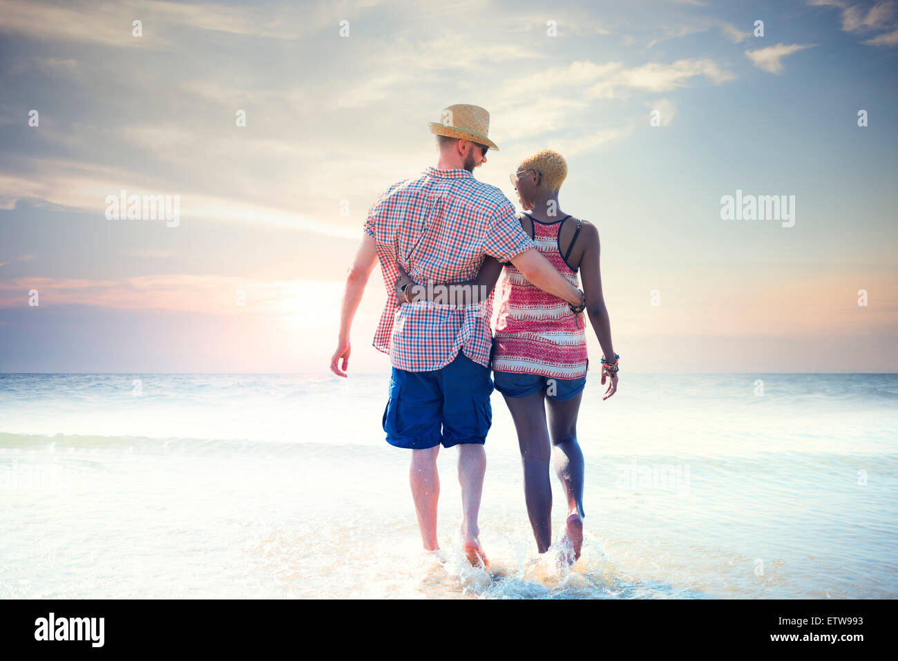Sweet Beach Summer Holiday Couple Love Concept Stock Photo - Alamy