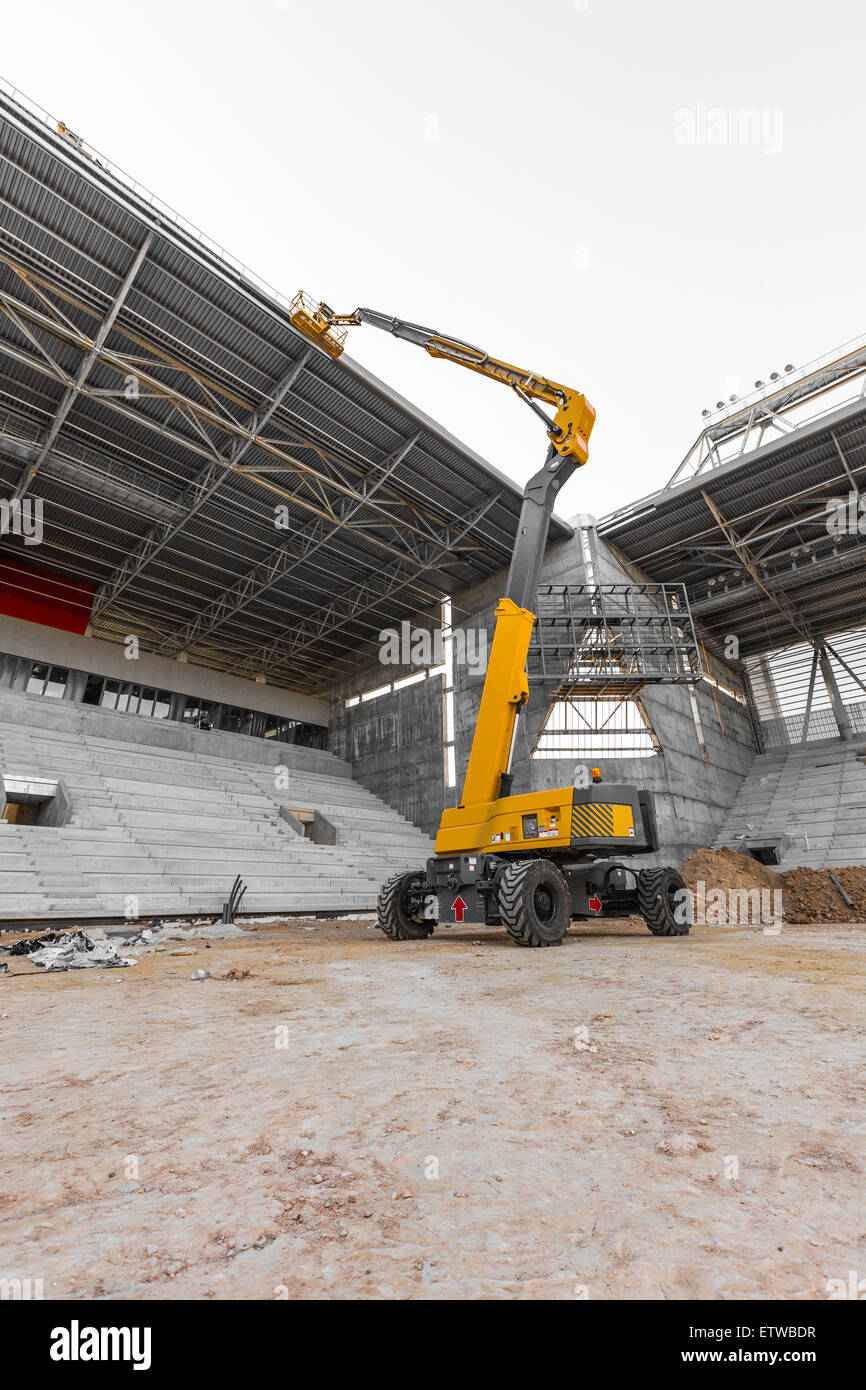 construction equipment and machinery on the construction site Stock ...