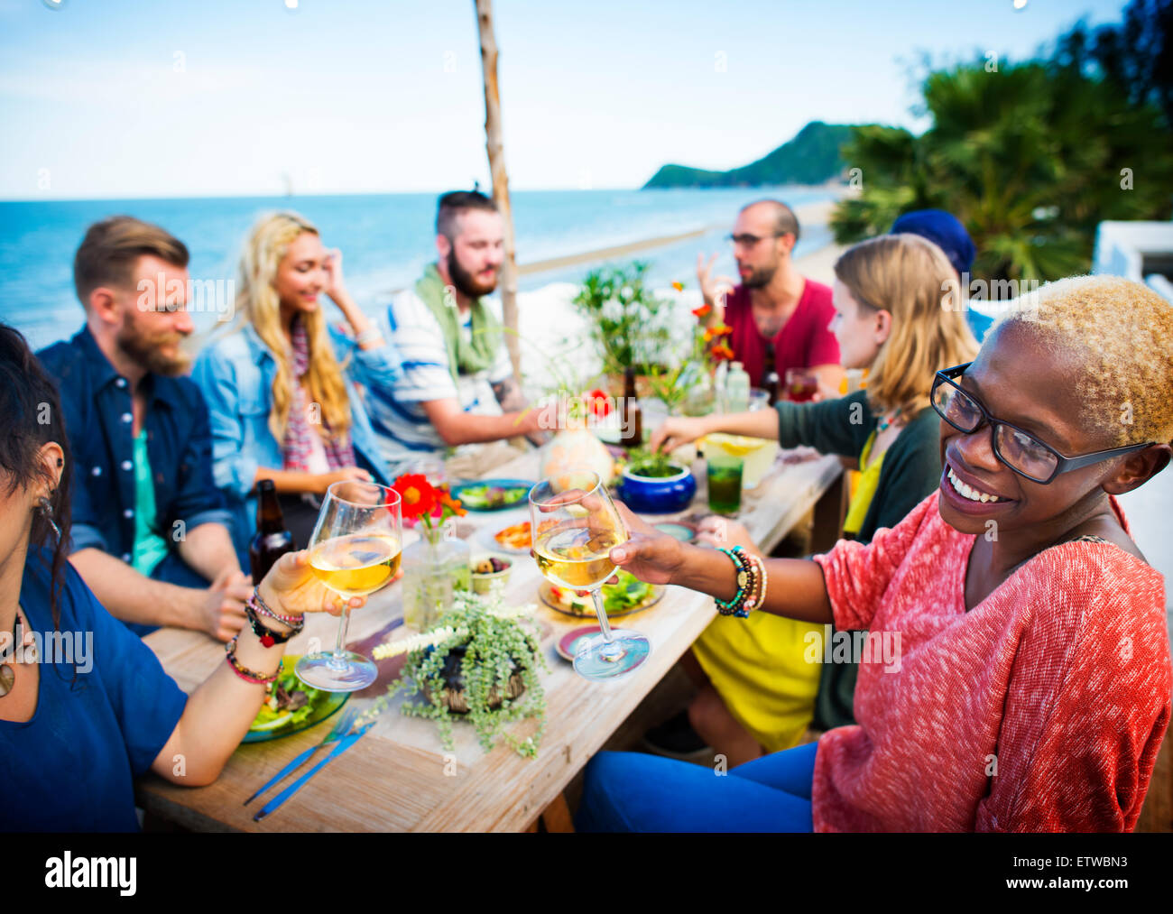 Beer with dinner hi-res stock photography and images - Alamy