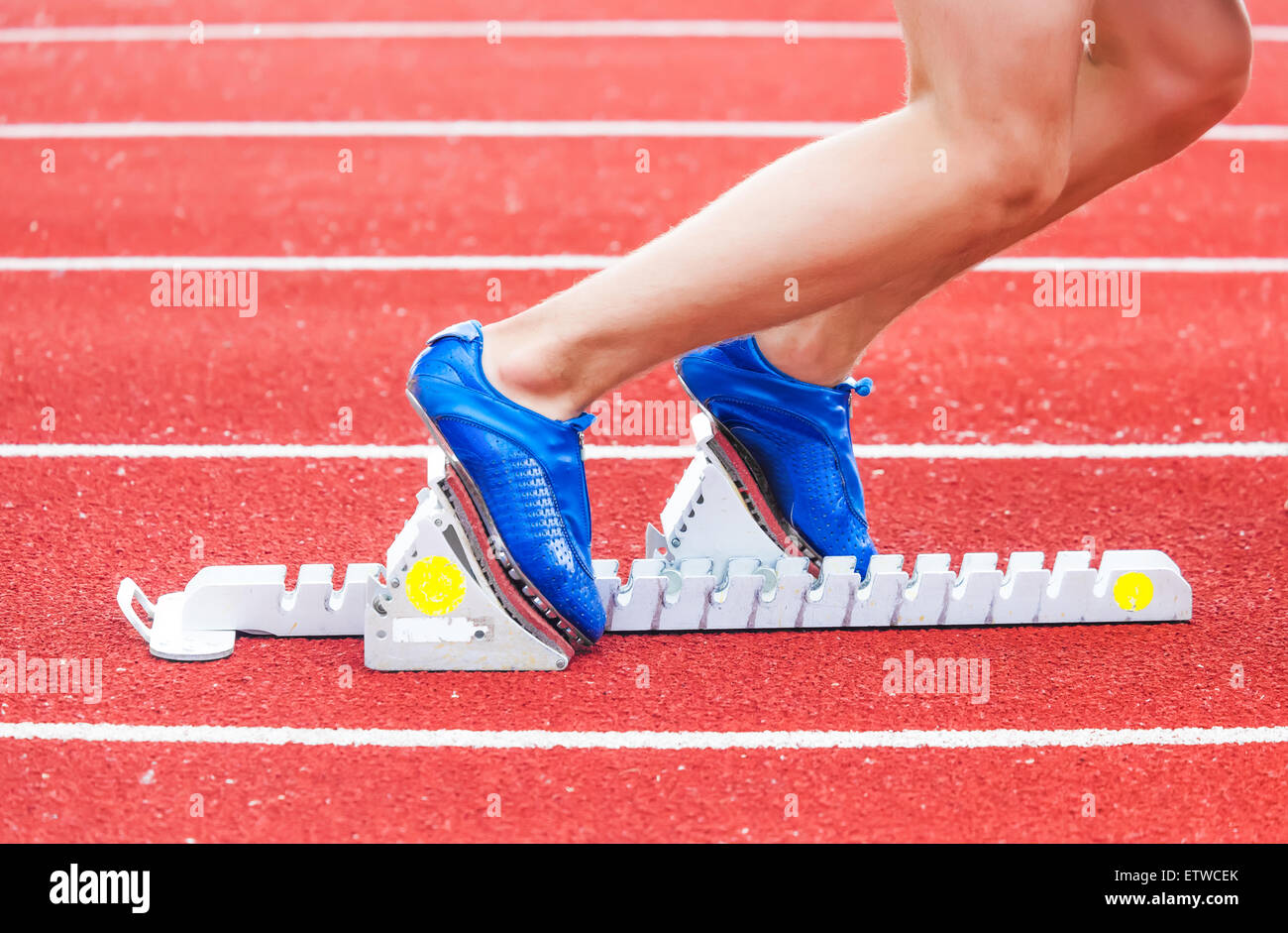 sportsman runner at the start, sports background Stock Photo - Alamy