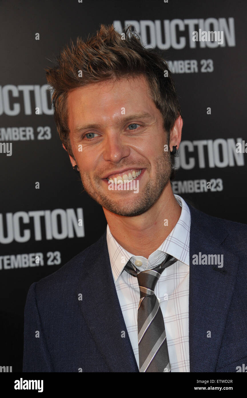 LOS ANGELES, CA - SEPTEMBER 15, 2011: Singer Andrew Allen at the world ...