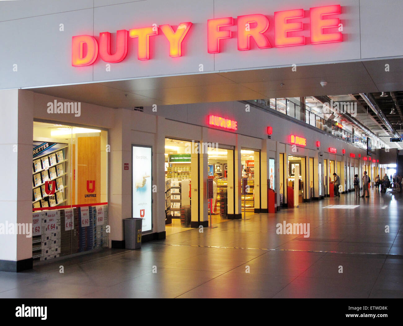 A Duty free shop at the International Airport in Dalaman, Turkey, 30 ...