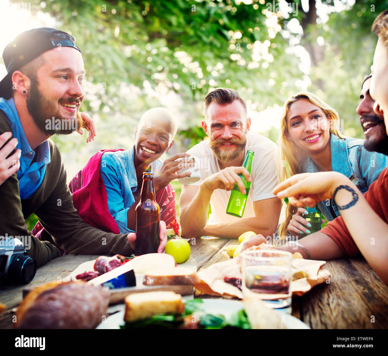 Friends Friendship Leisure Vacation Togetherness Fun Concept Stock ...