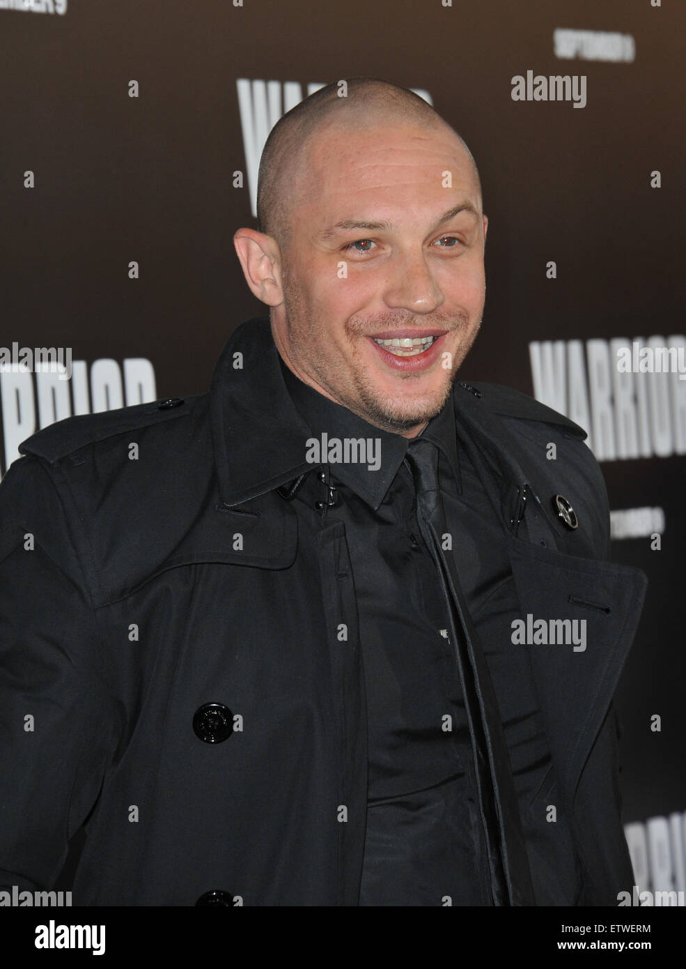 LOS ANGELES, CA - SEPTEMBER 6, 2011: Tom Hardy at the world premiere of ...