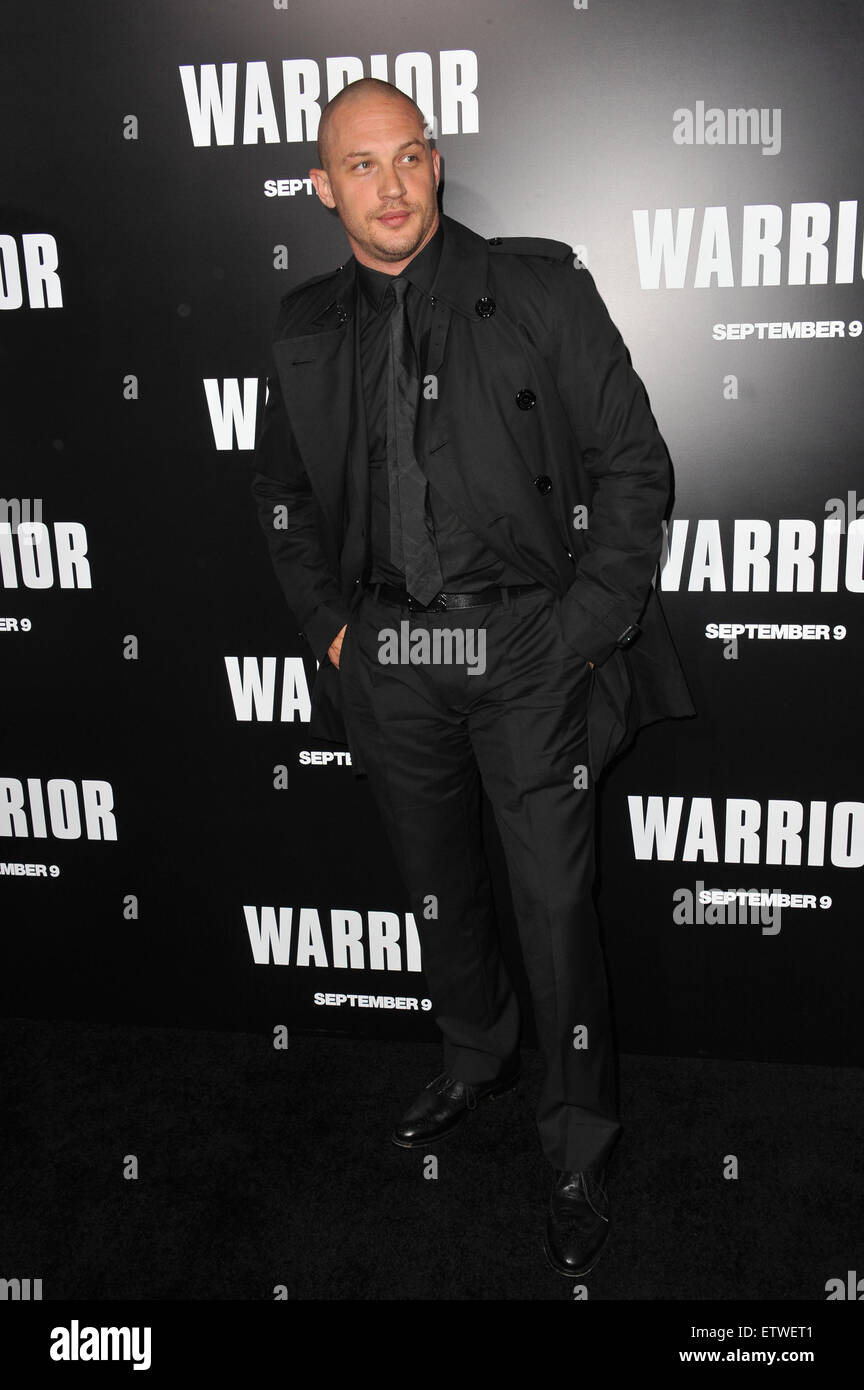 LOS ANGELES, CA - SEPTEMBER 6, 2011: Tom Hardy at the world premiere of ...