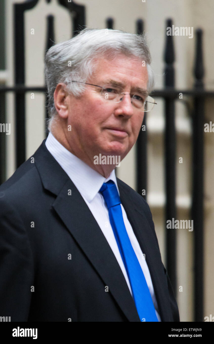 Defence secretary michael fallon arrives at downing street hi-res stock ...