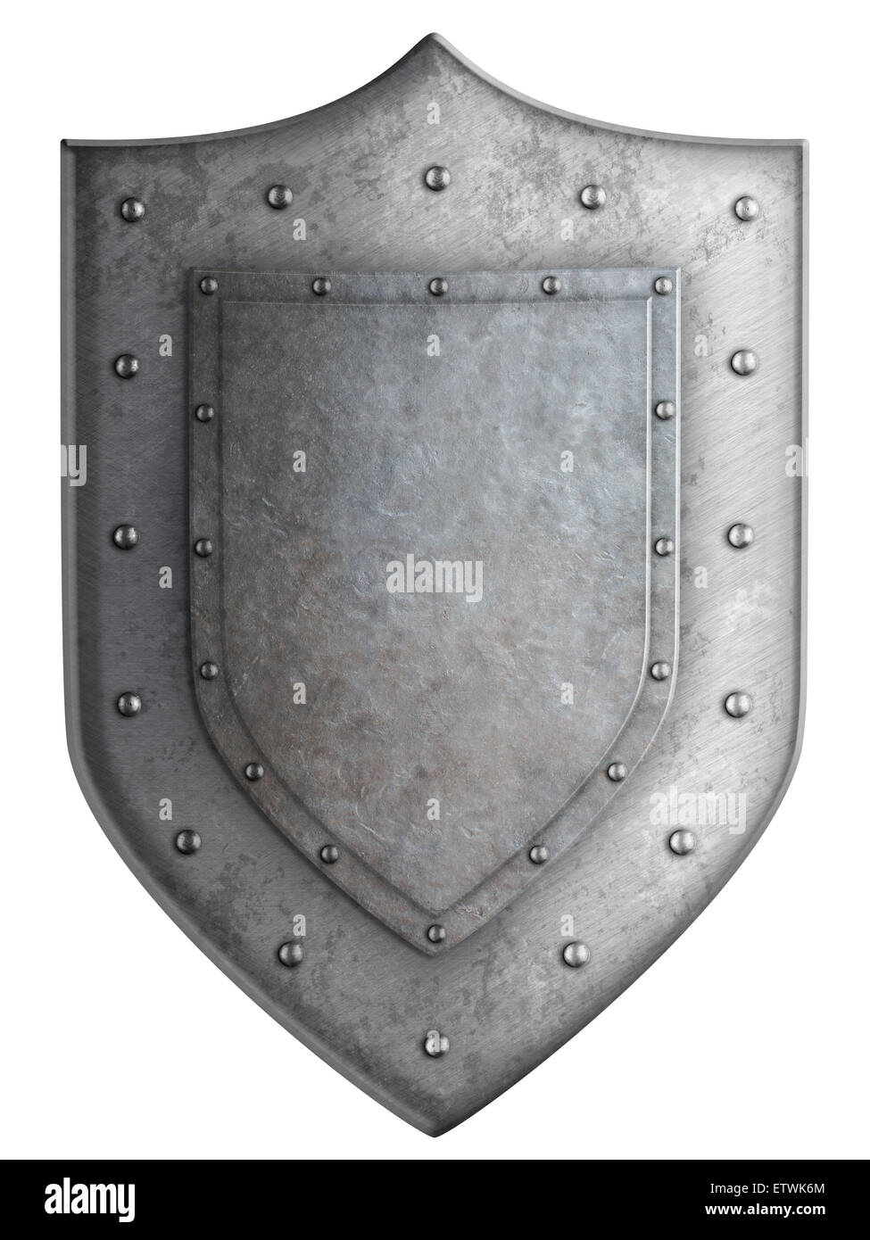 coat of arms metal knight shield isolated with clipping path included ...