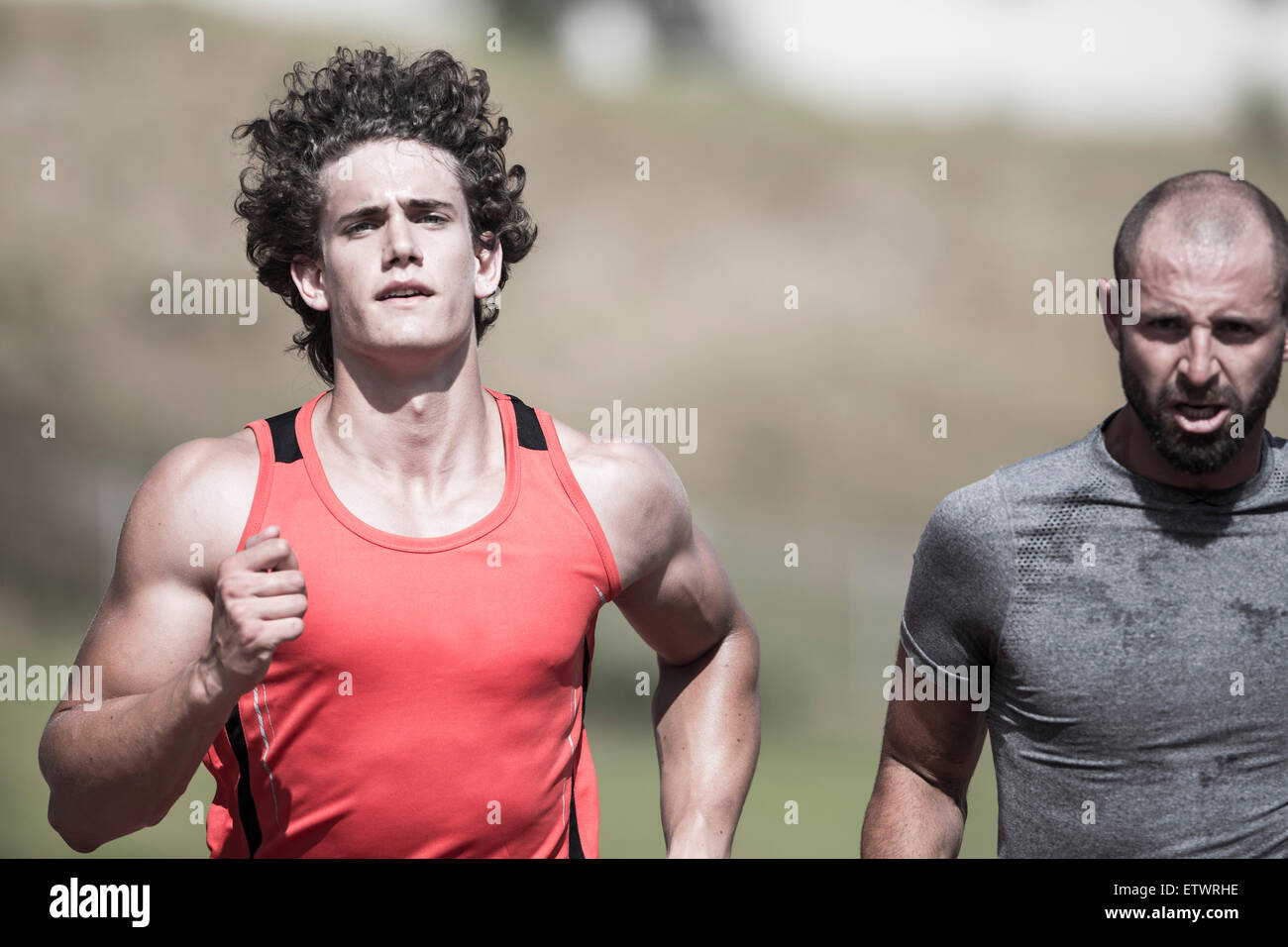 Side view muscular sportsmen hi-res stock photography and images - Alamy