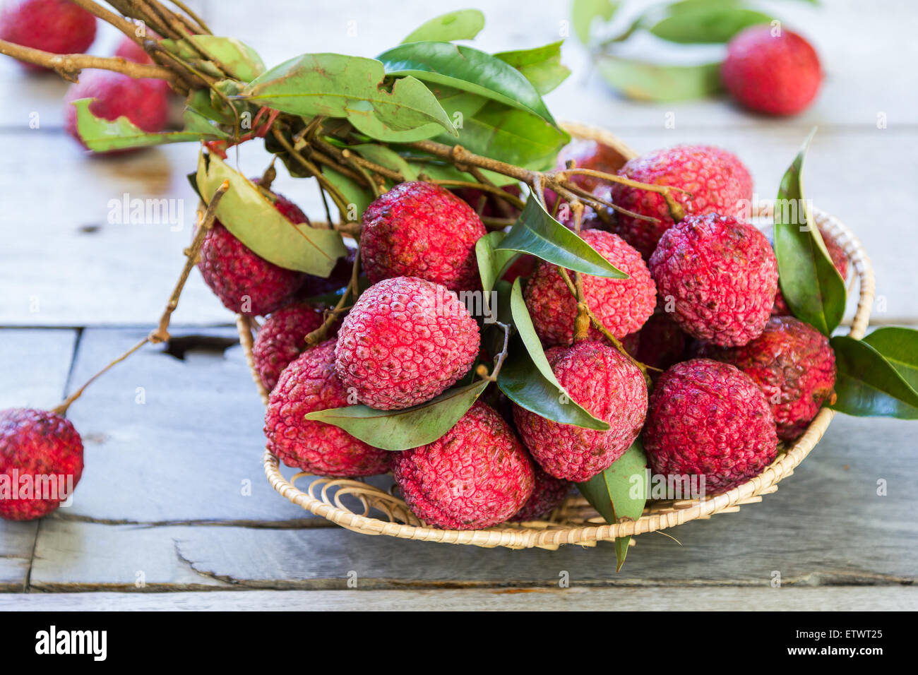Lychee exotic fruit basket hi-res stock photography and images - Alamy