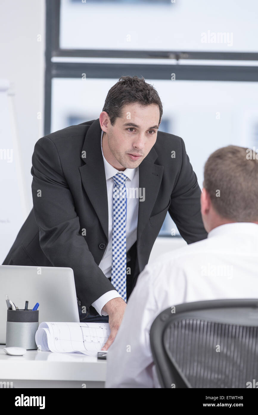 Two businessmen in office Stock Photo - Alamy