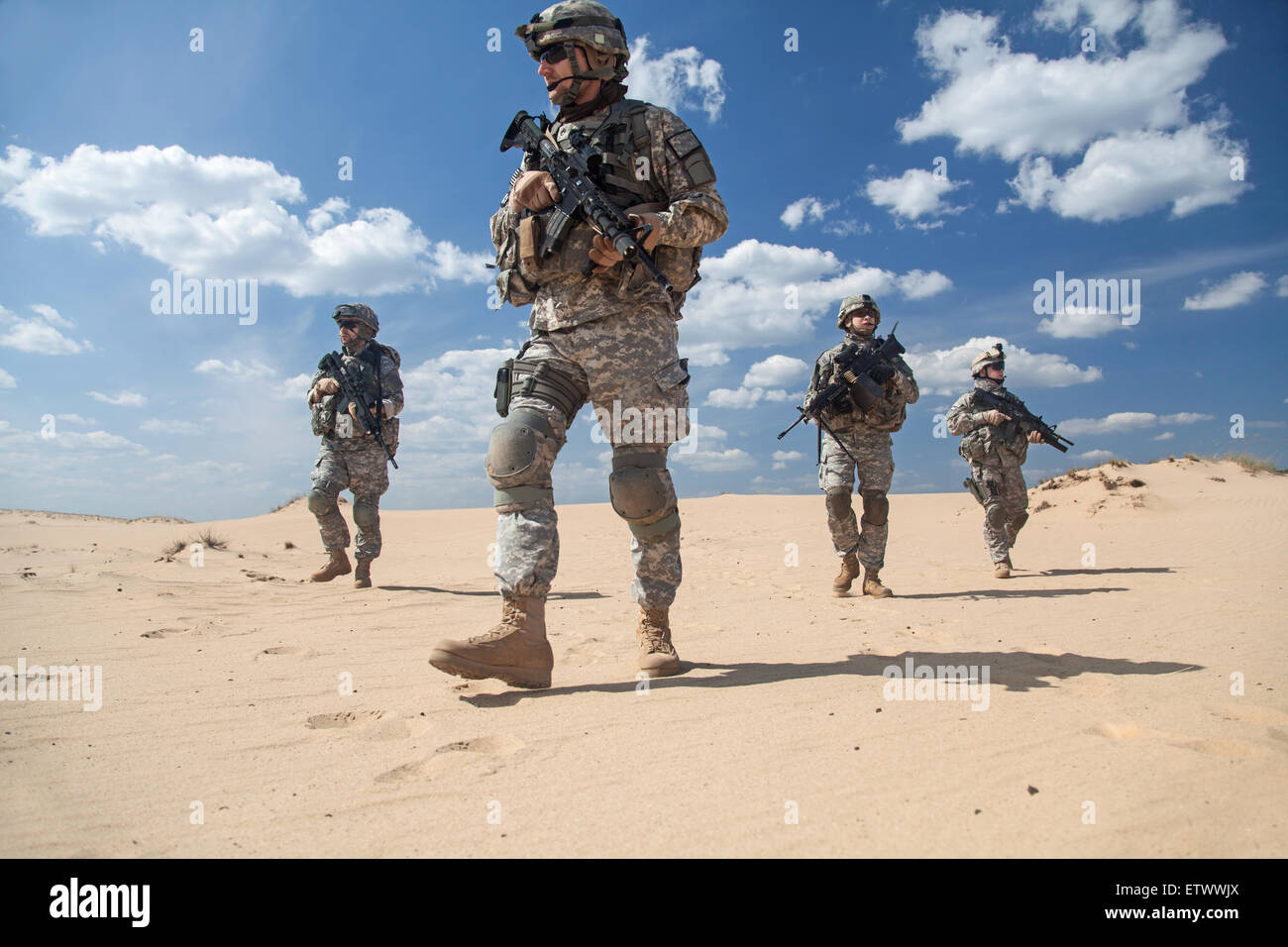 infantrymen in action Stock Photo - Alamy