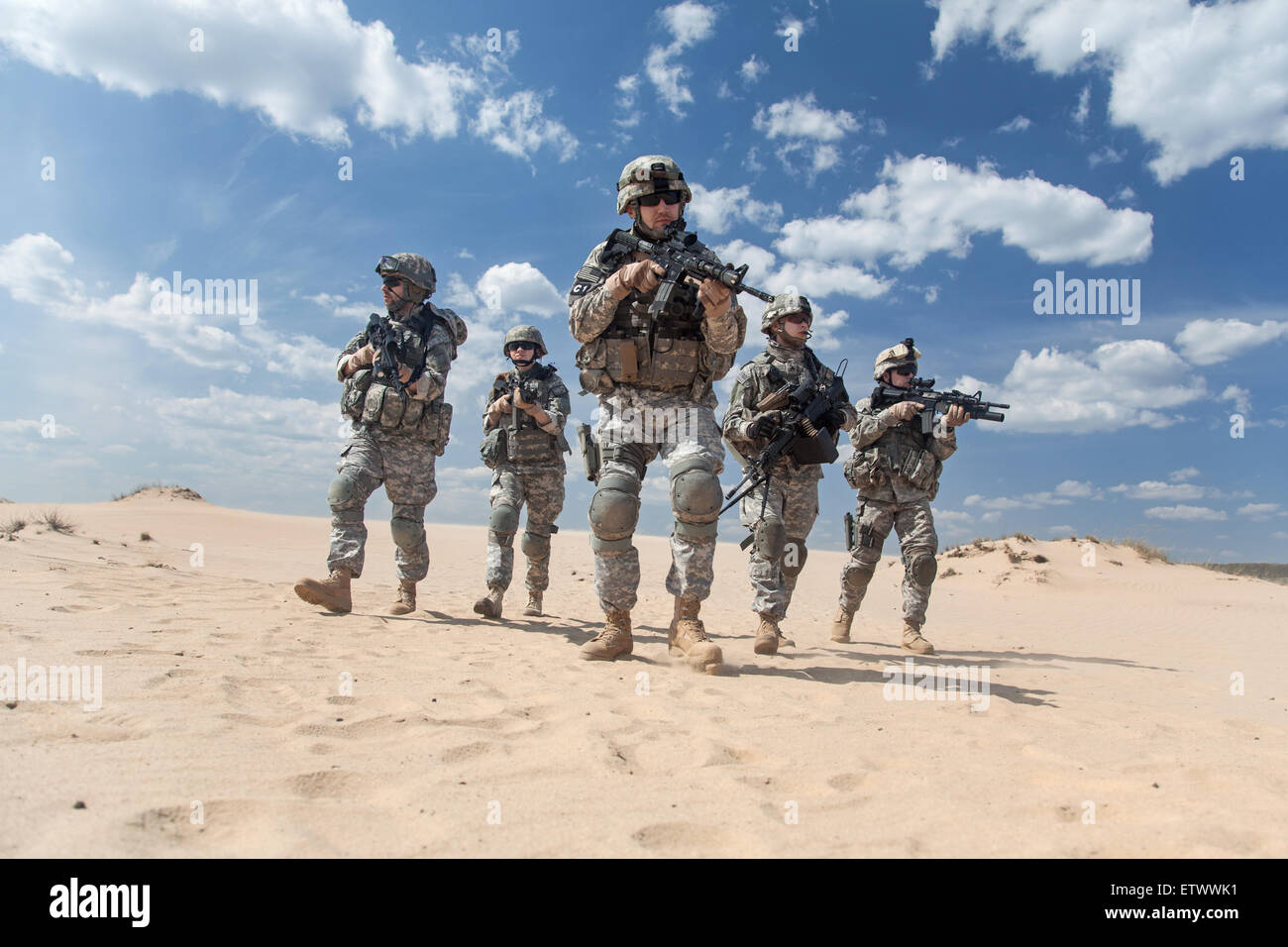 infantrymen in action Stock Photo - Alamy