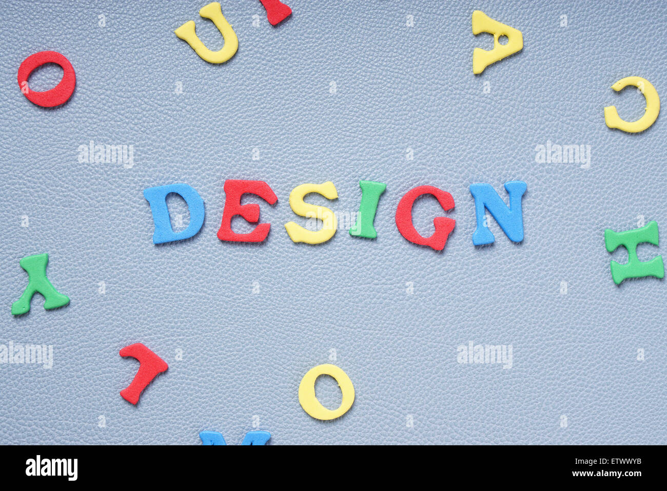design with colorful letters Stock Photo - Alamy