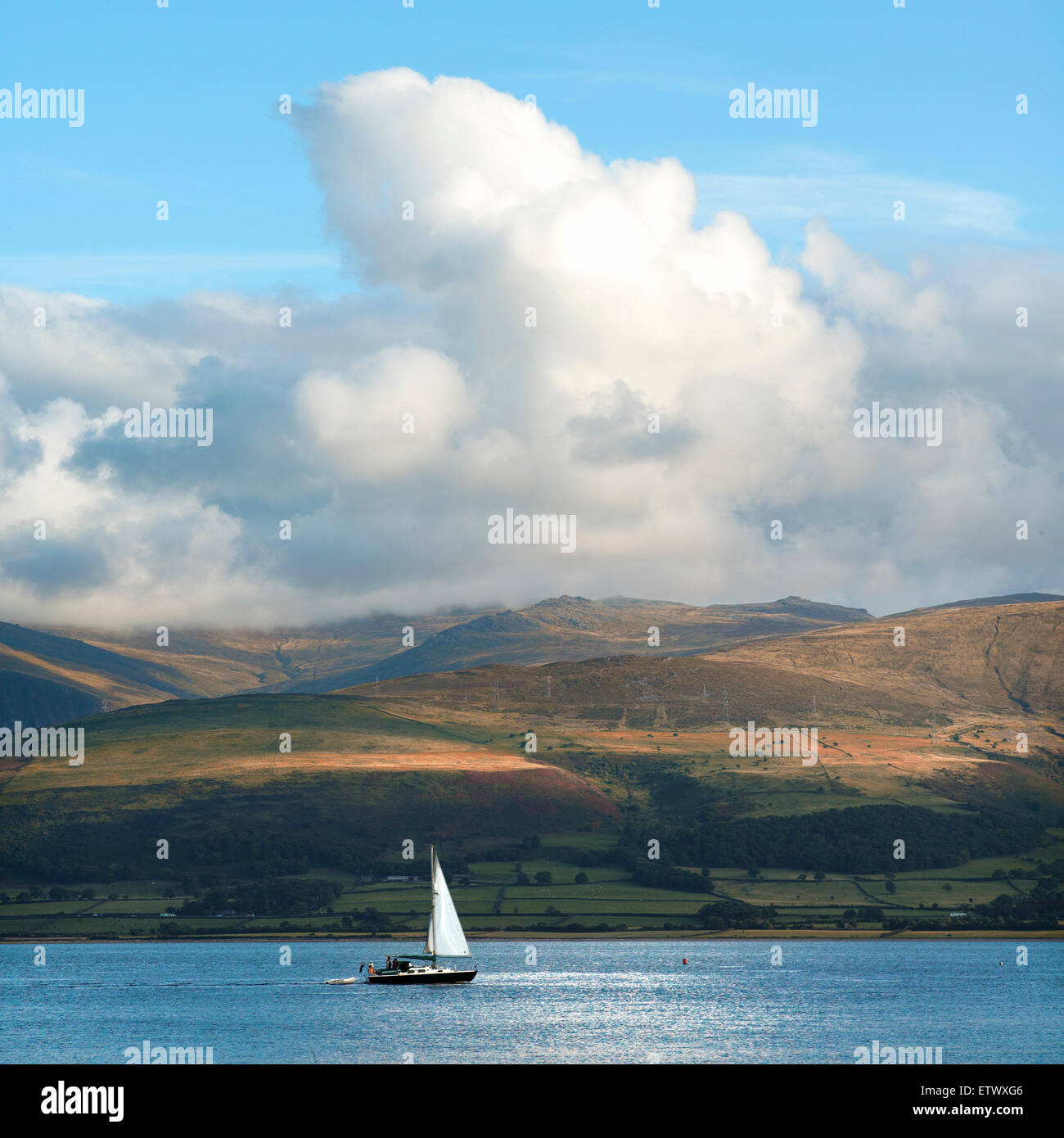 Menai Strait at Beaumaris Anglesey North Wales Stock Photo - Alamy