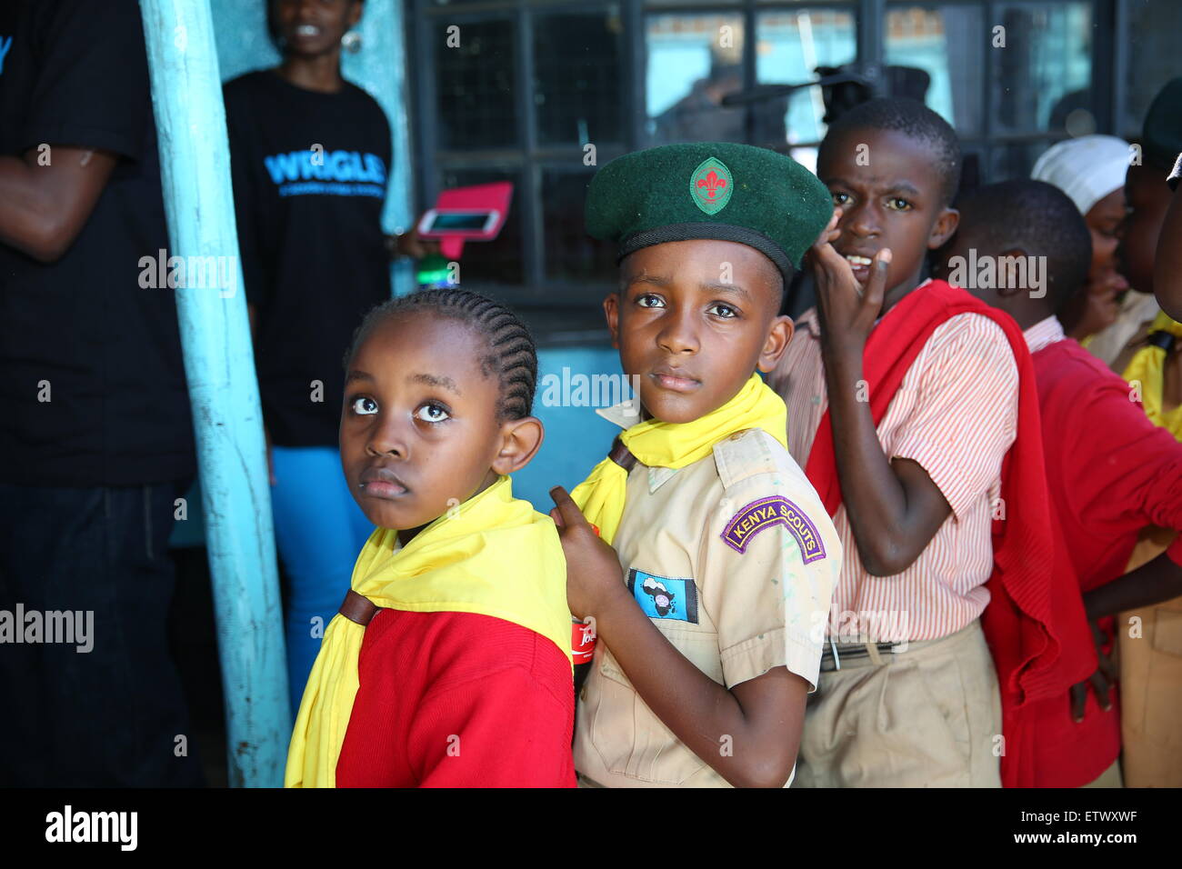 Nairobi, Kenya. 5th June, 2015. Students queue up to receive their ...