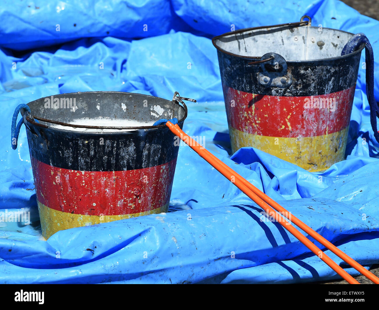 Water filled buckets hi-res stock photography and images - Alamy