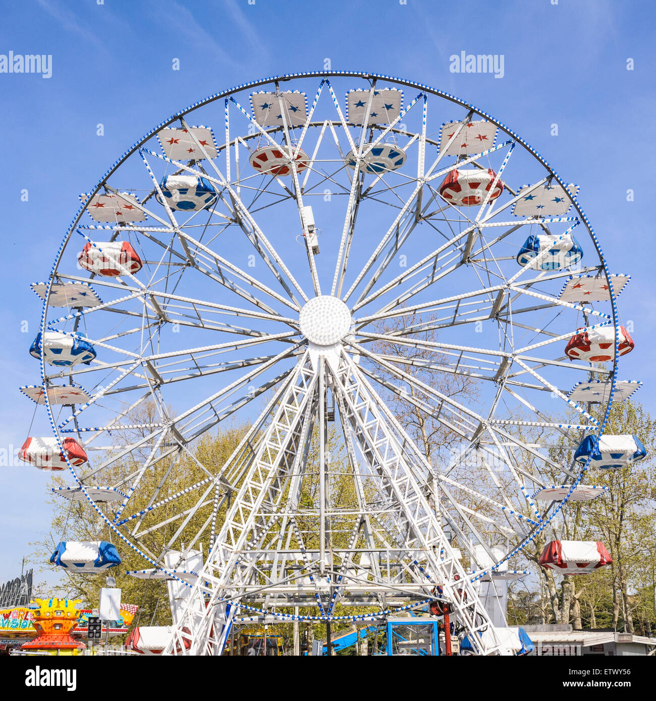 Ferris Wheel at the county fair with the sky in the background Stock ...