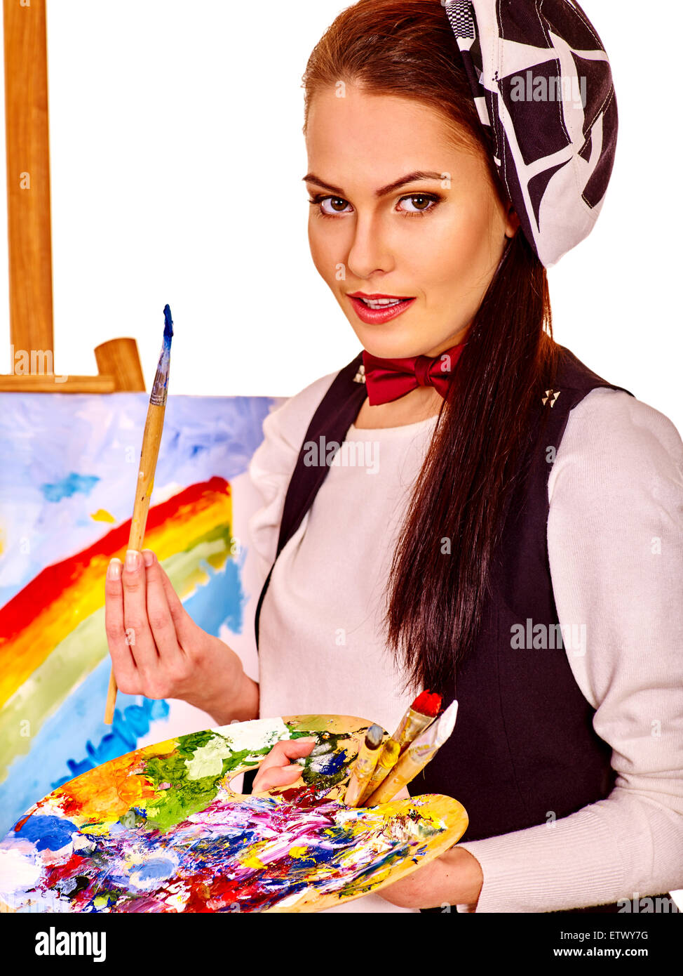 Female artist at work Stock Photo - Alamy