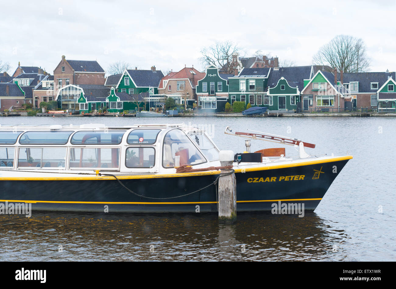 sightseeing boat in Zaanse Schans, netherlands, north of amsterdam ...