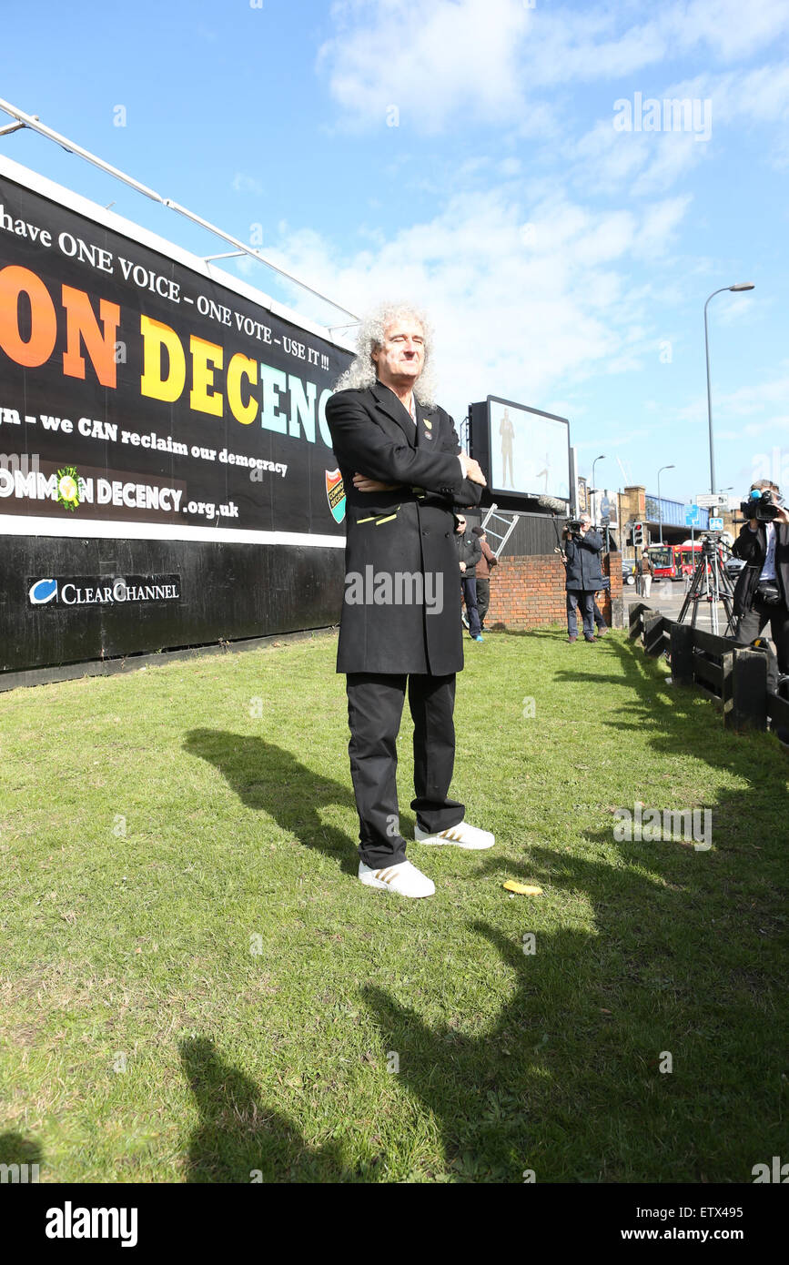 Brian May unveils Campaign Billboard to launch his common decency ...