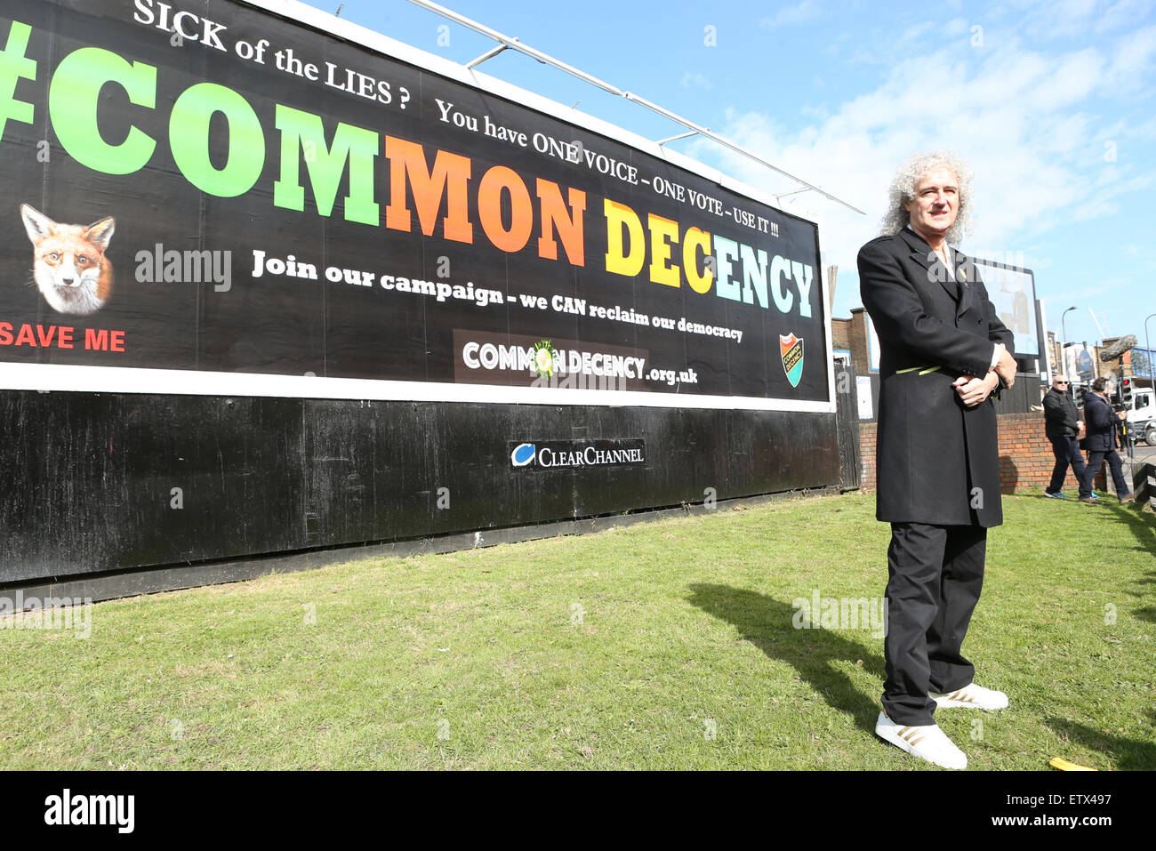 Brian May unveils Campaign Billboard to launch his common decency ...