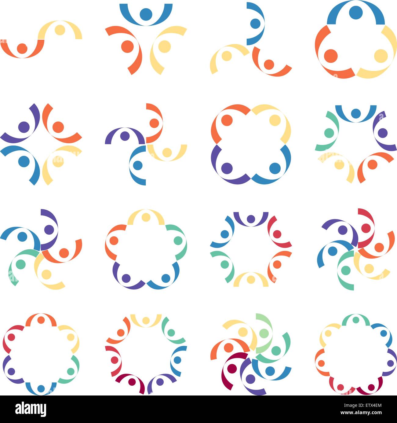 Social relationship logo and icon. Vector illustration Stock Vector ...