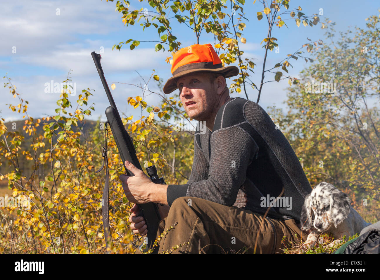 Old man hunting with his dog hi-res stock photography and images - Alamy