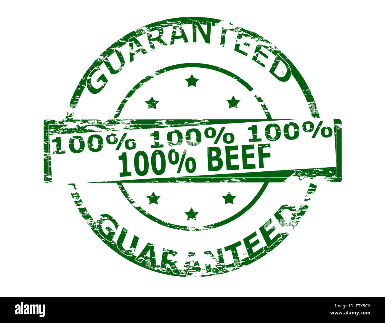 Rubber stamp with text one hundred percent beef inside, vector ...