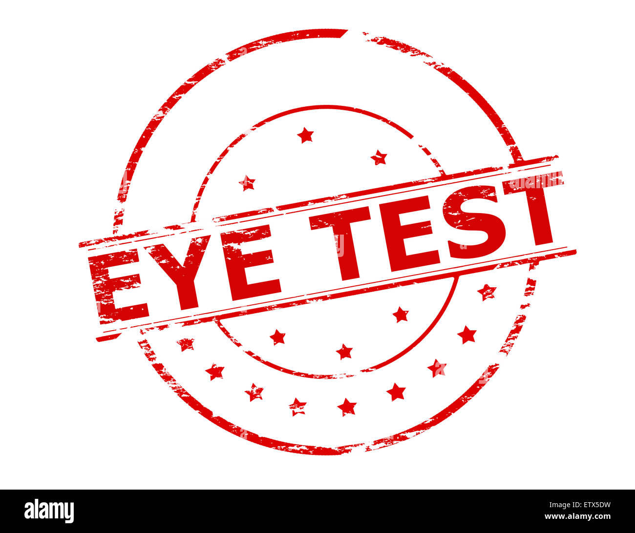 Rubber stamp with text eye test inside, illustration Stock Photo - Alamy