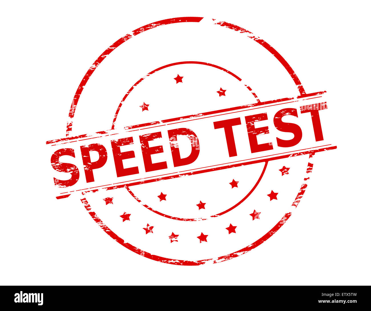 Rubber stamp with text speed test inside, illustration Stock Photo - Alamy