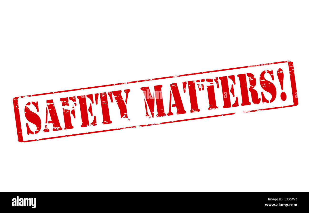 Rubber stamp with text safety matters inside, illustration Stock Photo ...