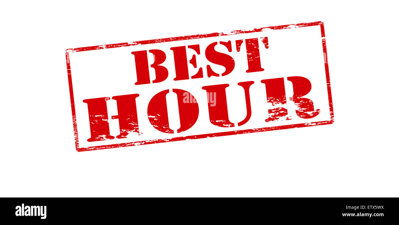 Rubber stamp with text best hours inside, illustration Stock Photo - Alamy