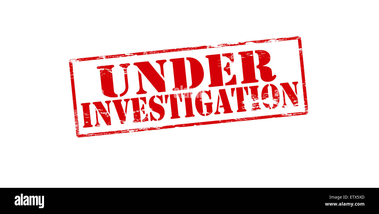 Rubber stamp with text under investigation inside, illustration Stock ...