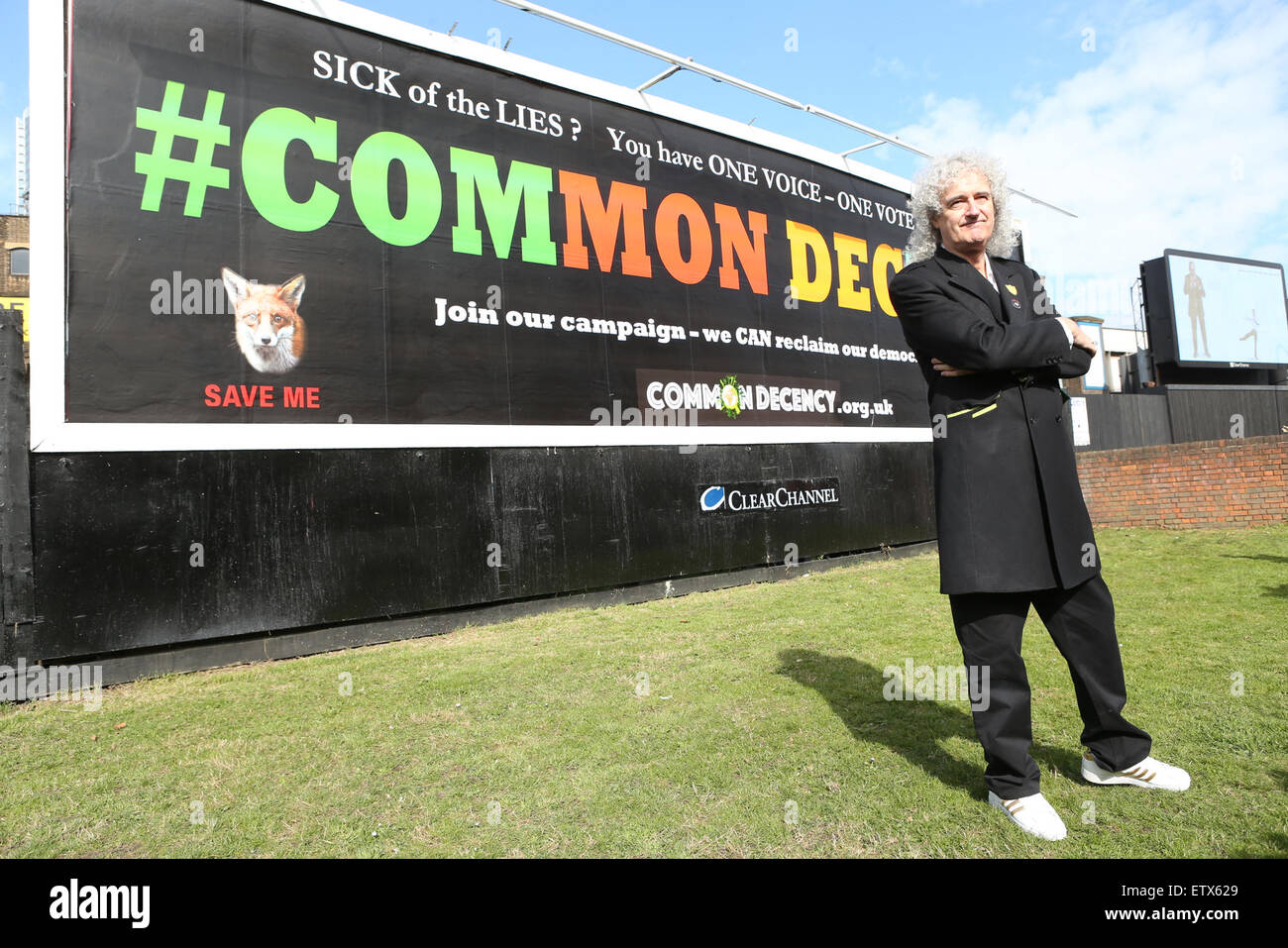 Brian May unveils Campaign Billboard to launch his common decency ...
