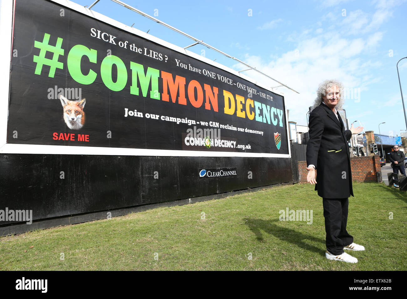 Brian May unveils Campaign Billboard to launch his common decency ...