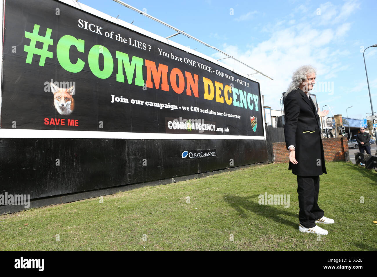 Brian May unveils Campaign Billboard to launch his common decency ...