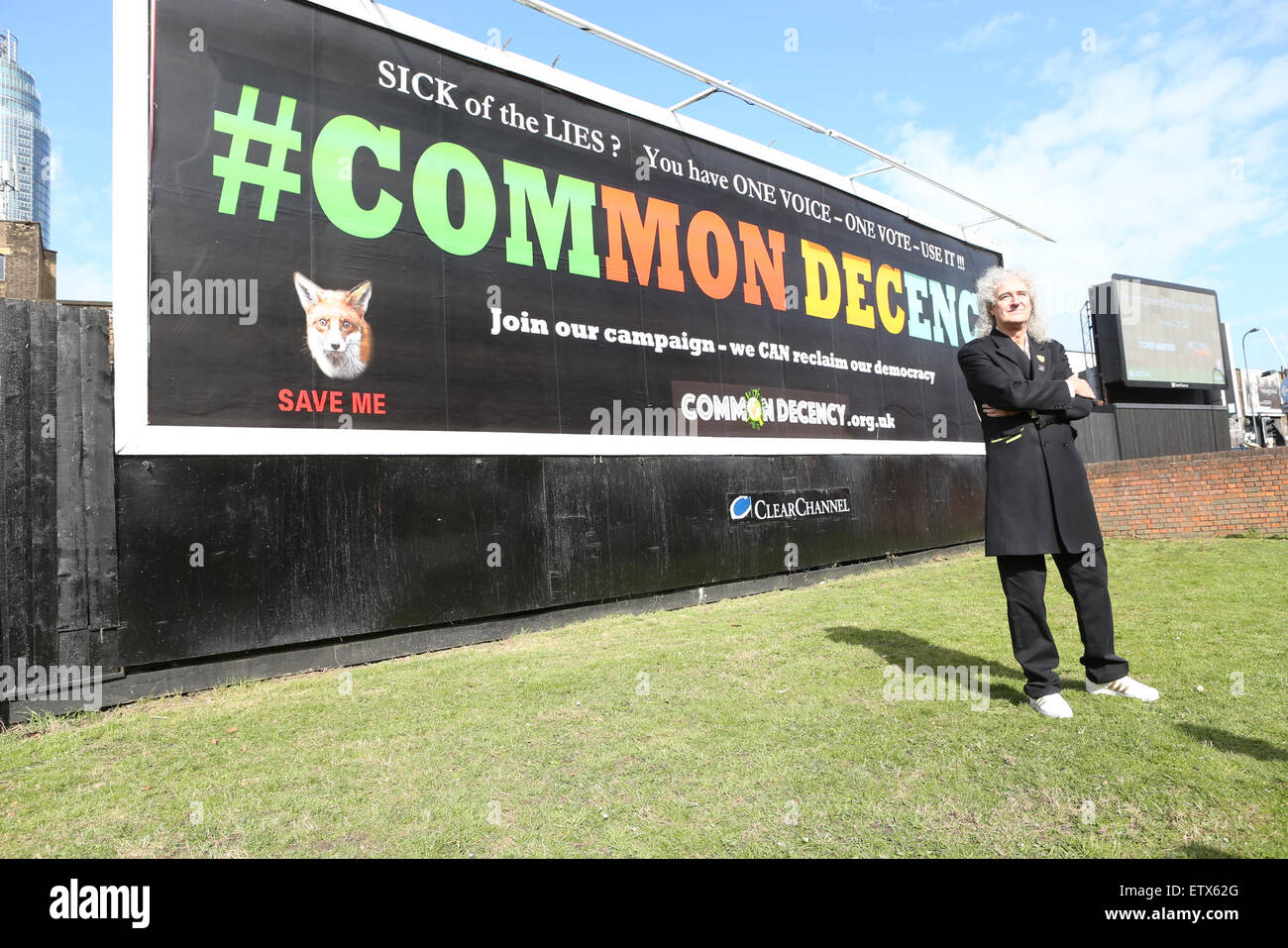 Brian May unveils Campaign Billboard to launch his common decency ...